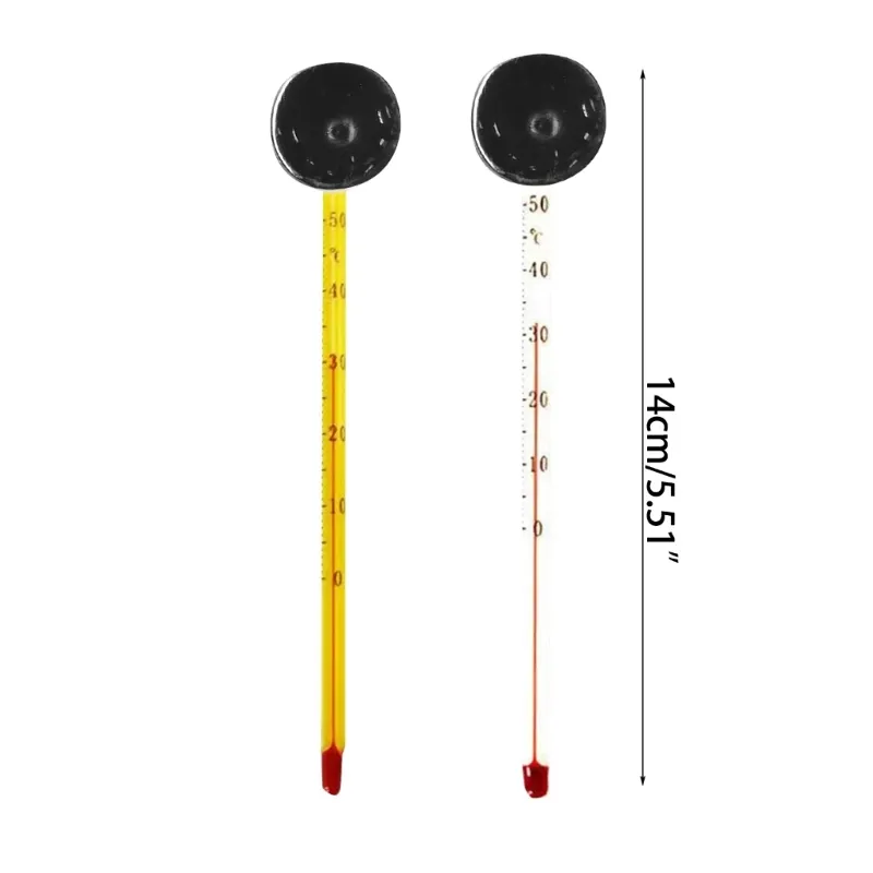 Aquarium Stick-On Thermometer Precise Fish Tank Temperature Measuring ...