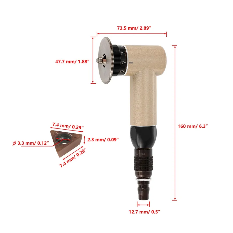 Mini Pneumatic Chamfering Machine: Portable Air Beveling Tool, 45 ...