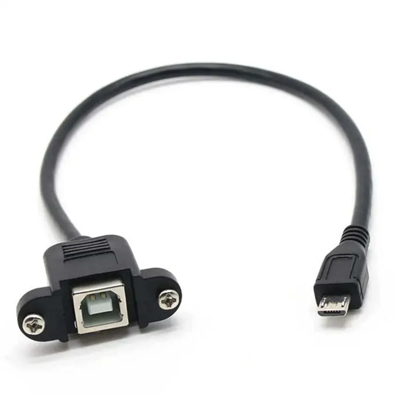 USB Type B Panel Mount Extension Cable: Mini USB Type B To Micro USB ...