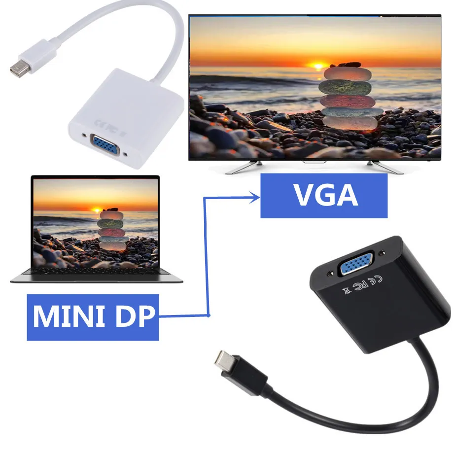 Apple Mini DisplayPort to VGA Adapter - Connect MacBook Air, iMac, Mac ...