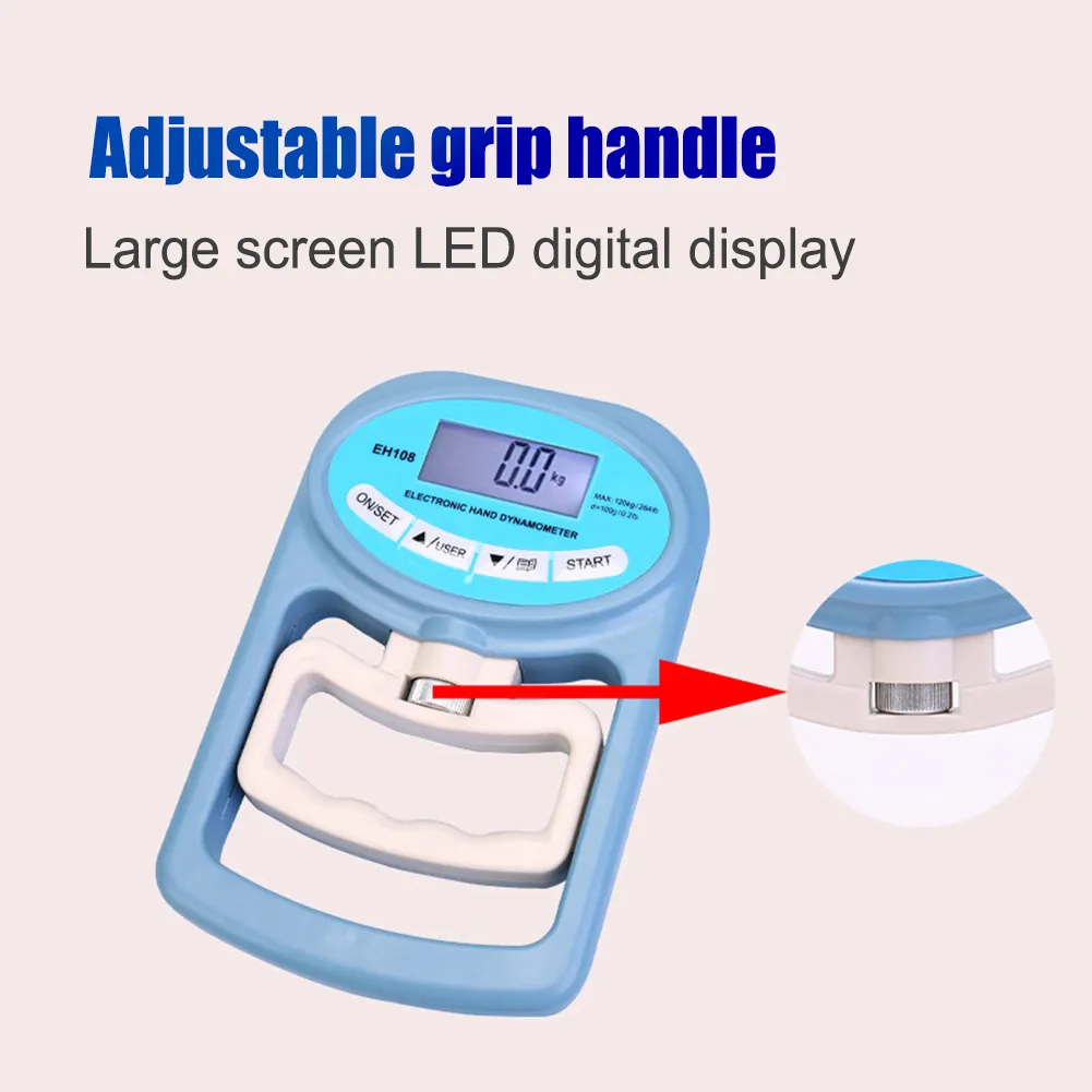 Digital Hand Dynamometer: Grip Strength Tester 0 120 Kg 264 Lbs ...