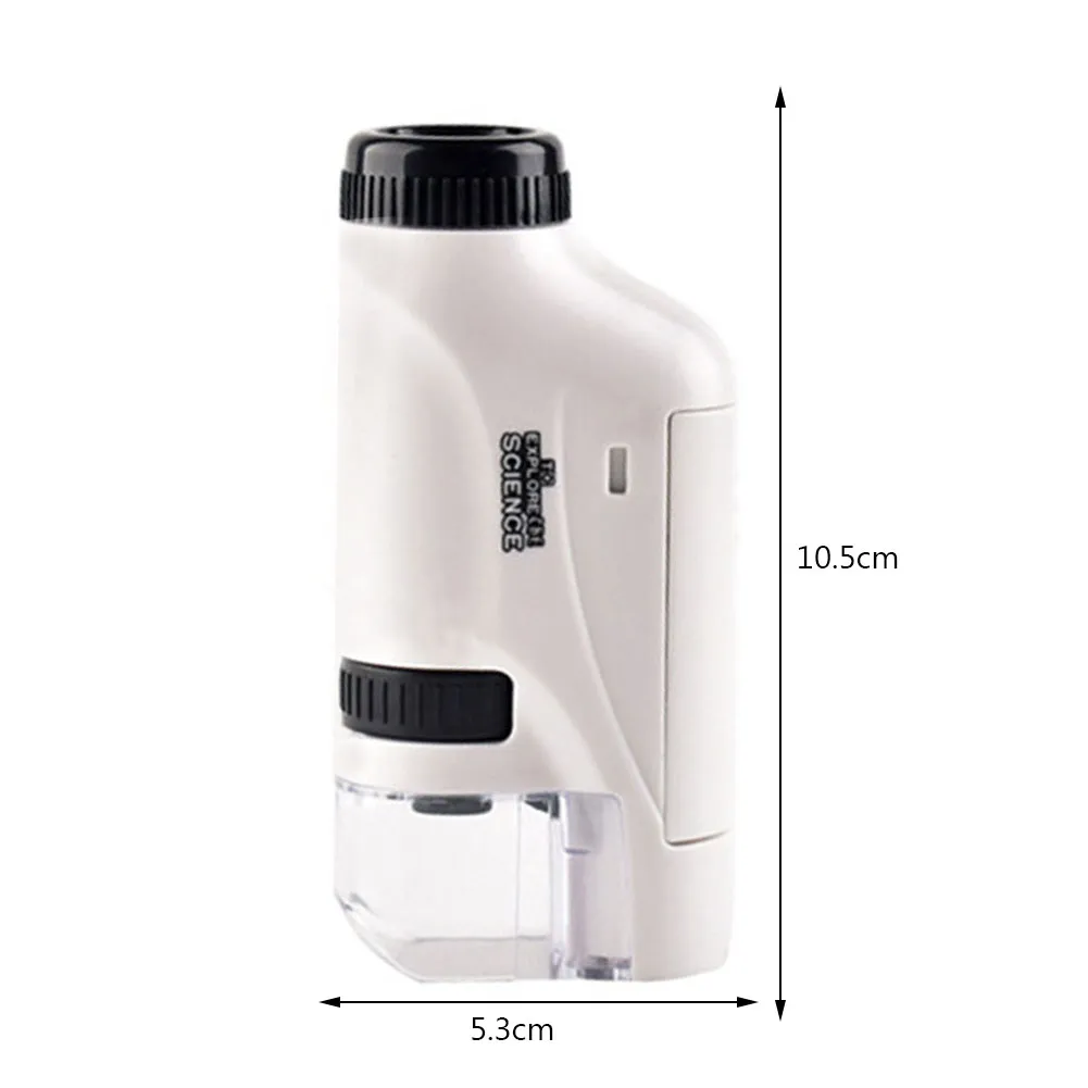 60X 120X Pocket Microscope For Kids, Science Experiment Toys With LED ...