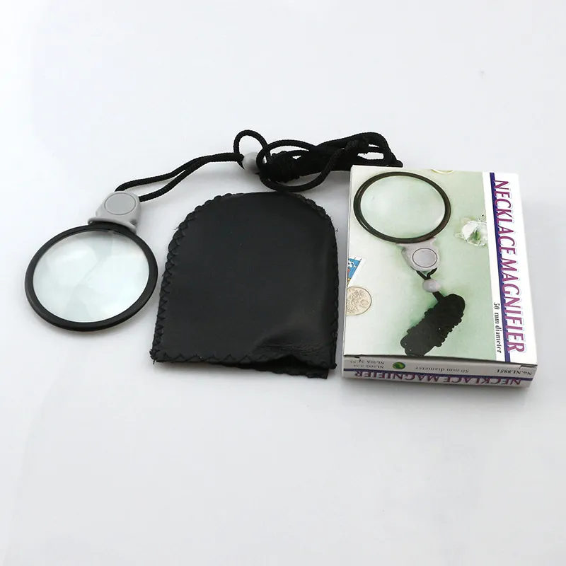 DHgate.com:5x Handheld Magnifying Glass with Leather Case, Hanging Neck ...
