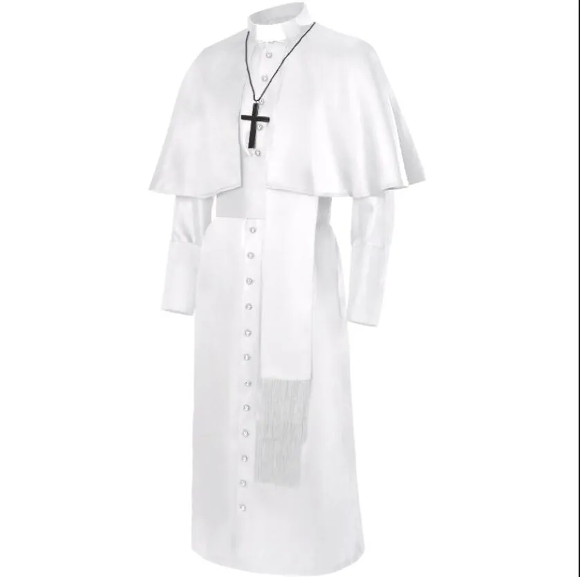 Medieval Outfits For Men Religious Robe Set Classic Clergy Attire, Full ...
