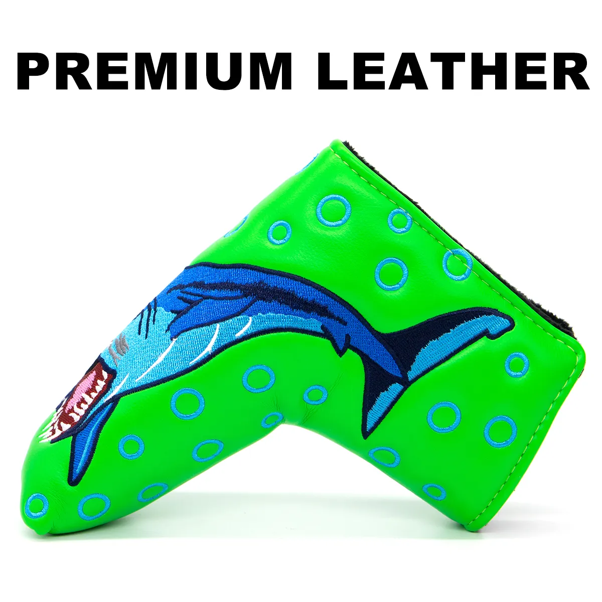 Stylish 2022 Shark Golf mallet putter cover with Blade, PU Leather and ...