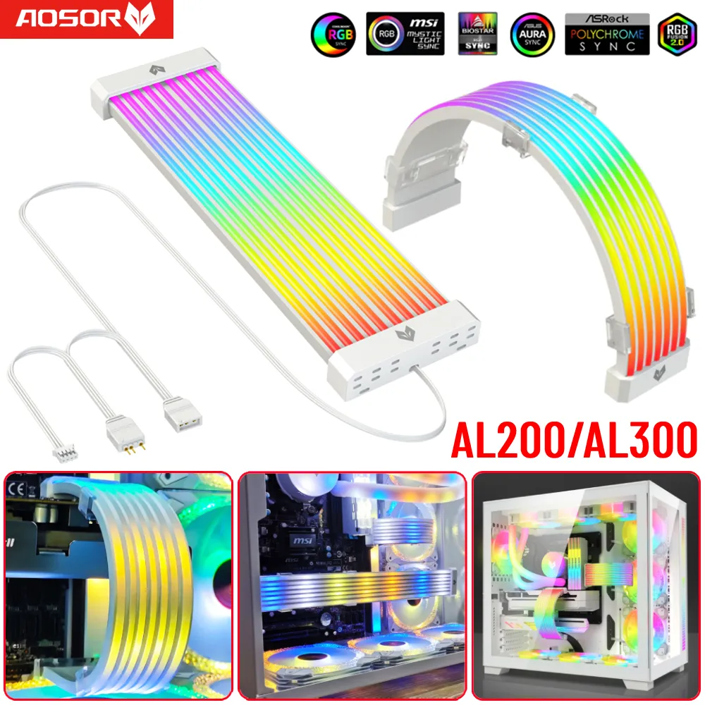 USB LED Light Strip RGB Strip PC Backlight For Motherboard 24Pin, 5V ...