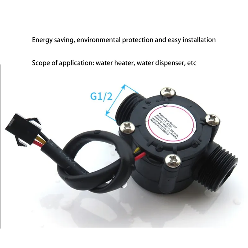 DC5 18V Water Water Flow Sensor Fritzing Hall For Water Control Liquid ...