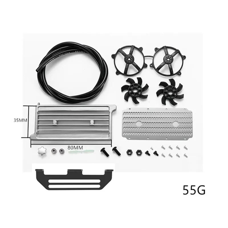 V8 Engine Radiator Cooling Fan For Traxxas TRX4 TRX6 Axial SCX10 RC ...