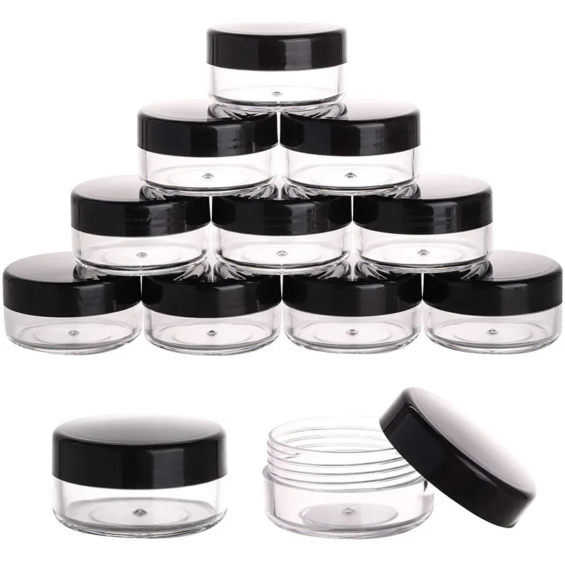 Clear Acrylic Round Jars with Lids - Empty 2g, 3g, 5g, 10g, 15g, 20g ...