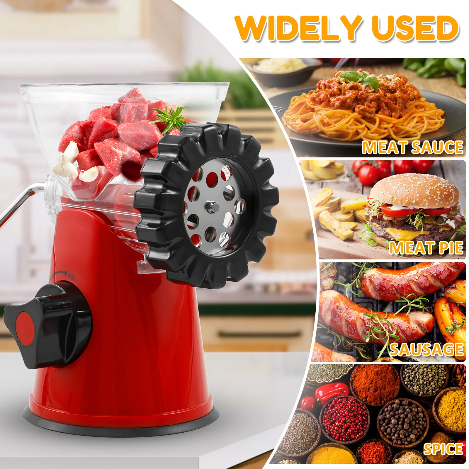 2024 Manual Meat Grinder - Hand Crank, Food Grade, Sausage Maker, Fast ...