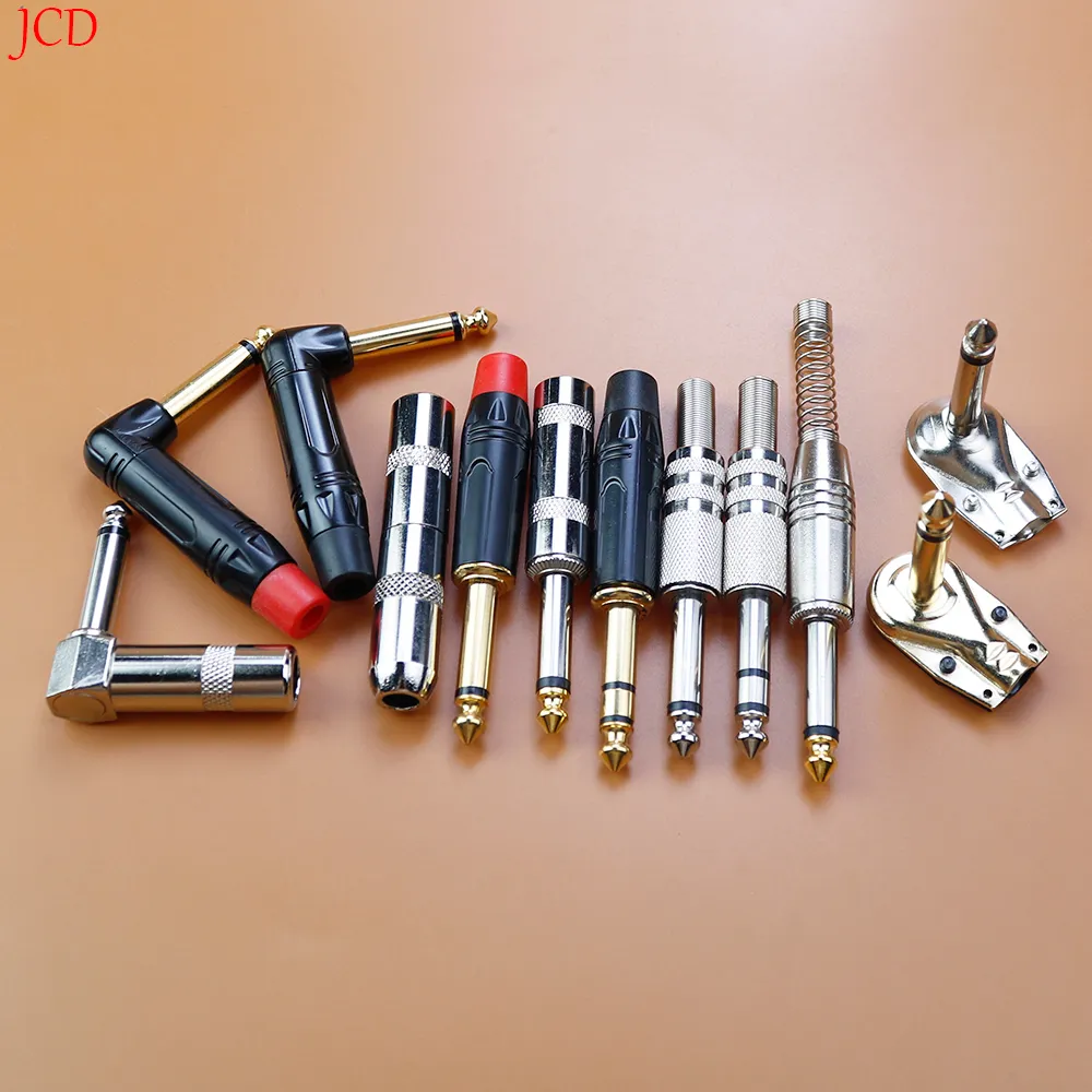 35 Mm Jack Adapter Audio Wire Connectors Nickel Plated Mono/Stereo Plug ...