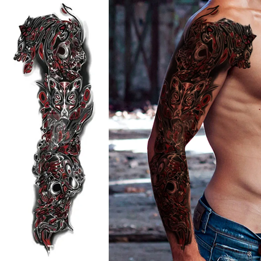 Arm Tattoo Stickers Kit Temporary Body Art Tattoos For Girls And Boys ...