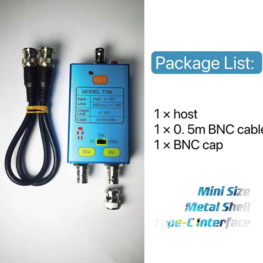 10M Bandwidth Oscilloscope with USB Power Cord, Battery Powered, 1/10 ...
