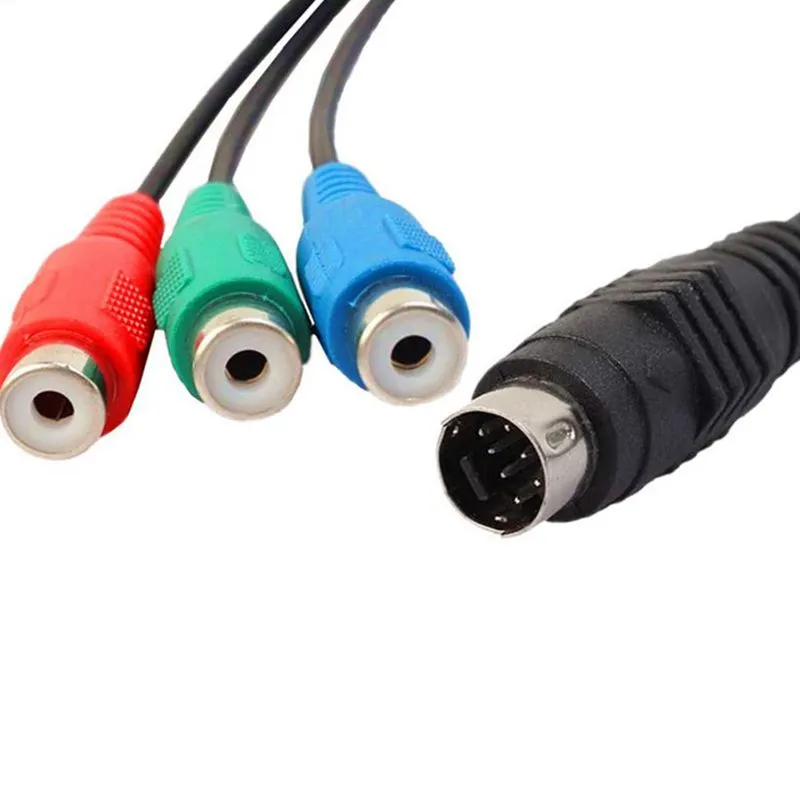 Upgraded 7-Pin S-Video Male to 3RCA Female AV Cable, Durable Set-Top ...