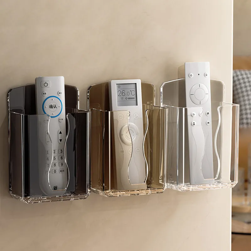 Air Conditioner Remote Holder Universal White Wall Mounted Box Storage ...