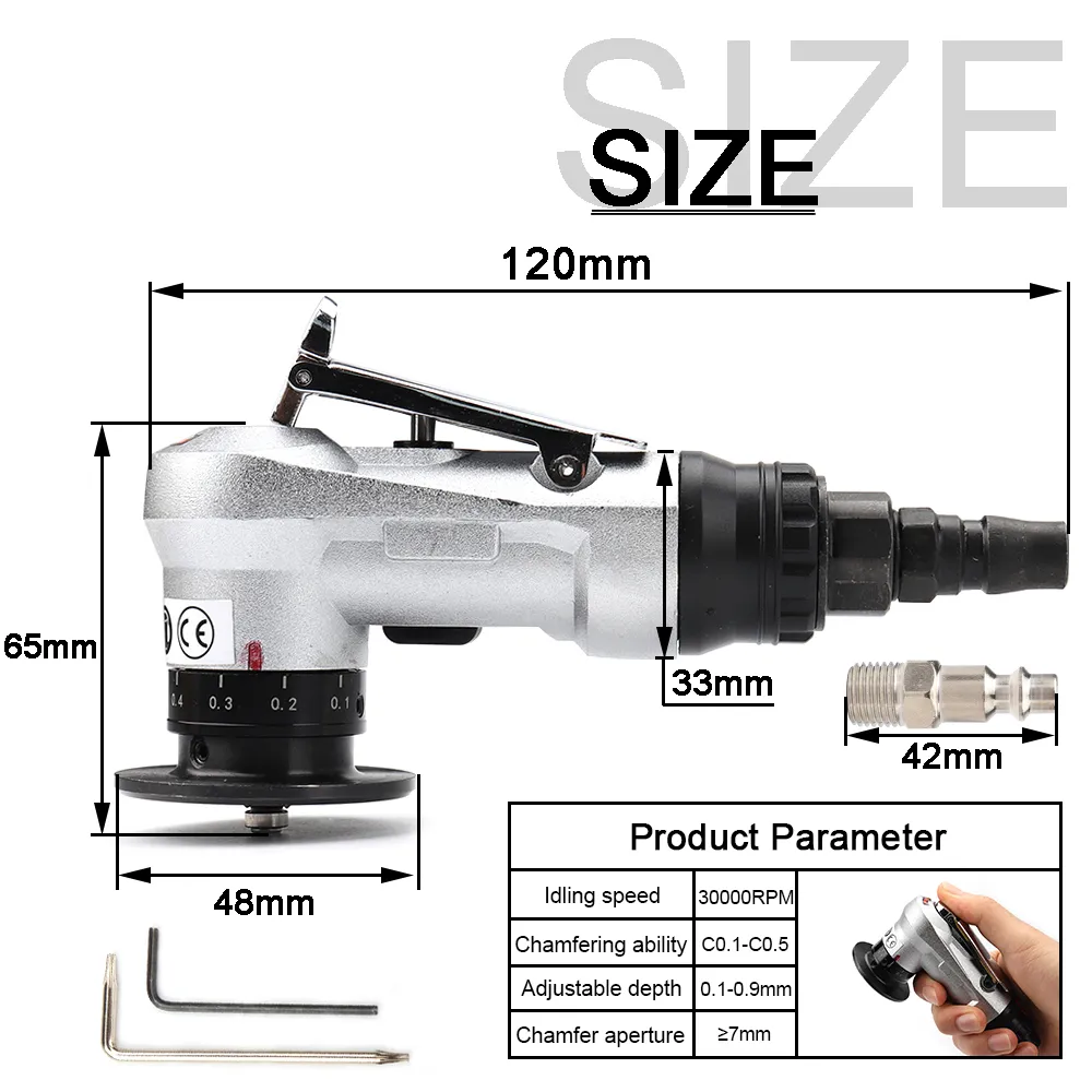 Portable Mini Pneumatic chamfering lathe machine for Metal Trimming ...