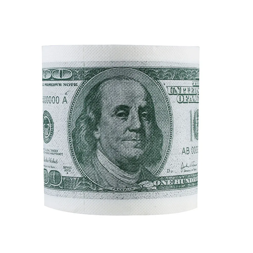 1 Hundred Dollar Bill Toilet Paper Money Roll Funny Novel Gift For ...