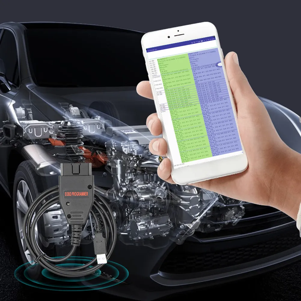 OBD Programmer ECU Flasher Tool: FTDI Interface OBD2, Read/Write ECU ...