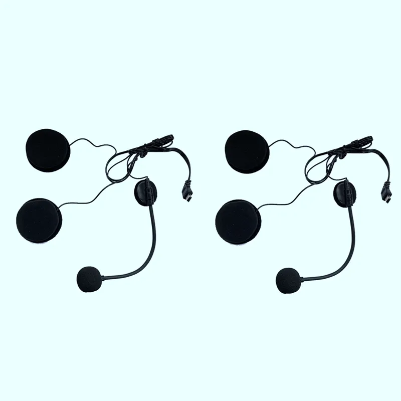 2x Waterproof Motorcycle Helmet Bluetooth Headset Mic Speaker Kit for ...