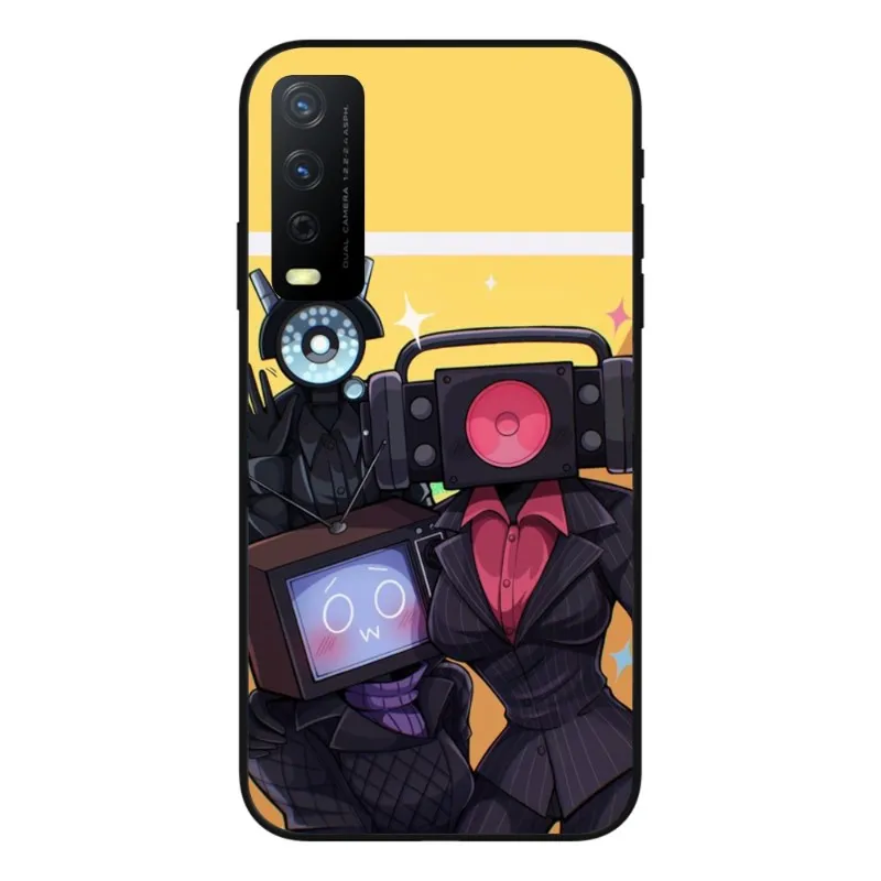 Skibidi Soft Black Silicone Phone Case Cover for VIVO Y95 Y93 Y31 Y20 ...
