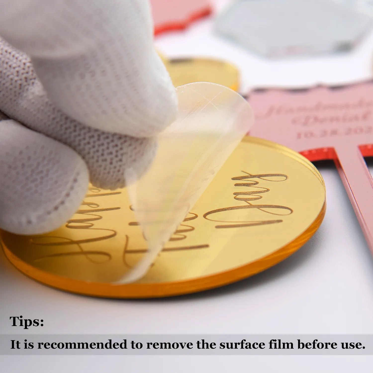 Wholesale Personalised Cupcake Toppers Acrylic Cupcake Disc Custom Name ...