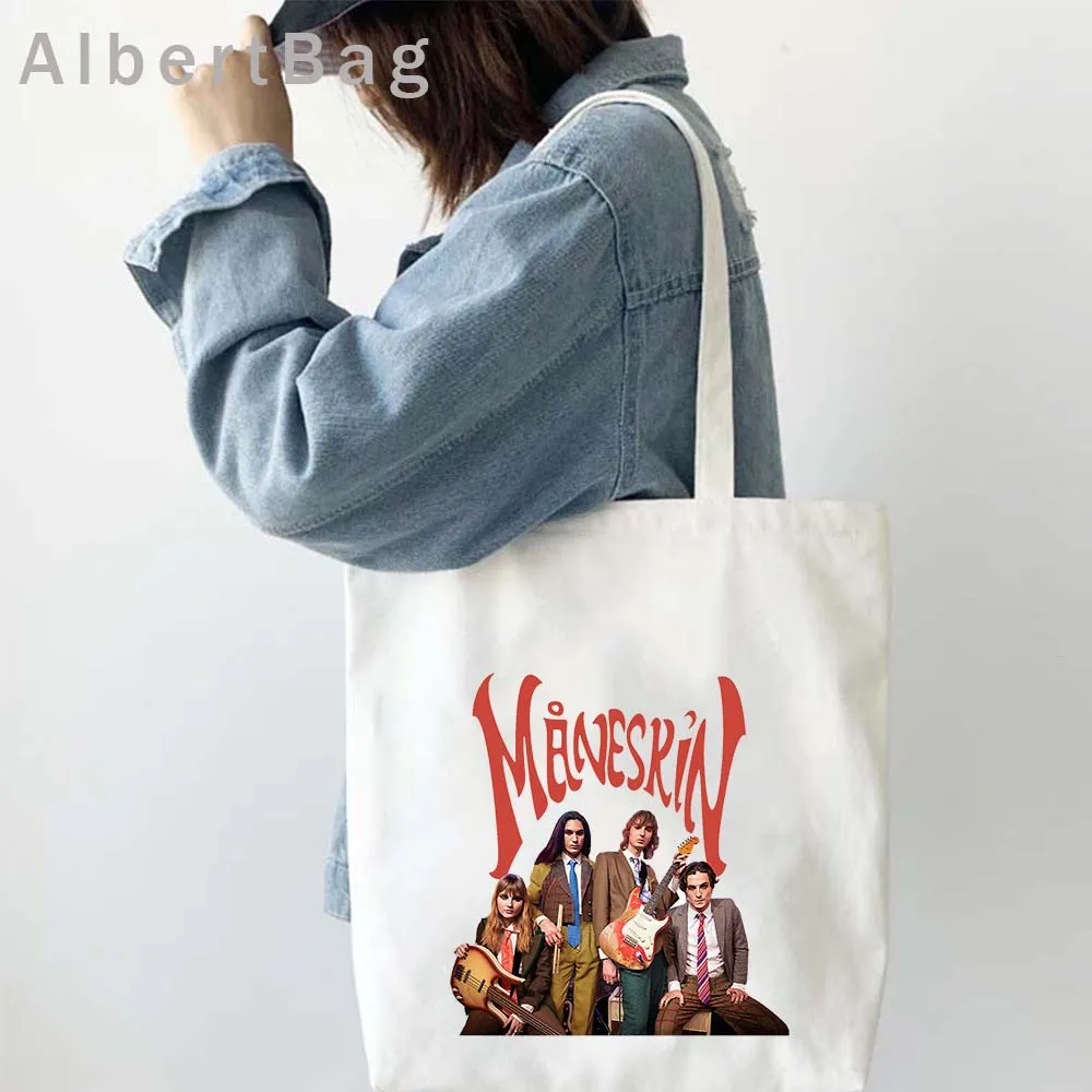 Damiano David Maneskin Grocery Canvas Tote Cool Italia Music Inspired ...