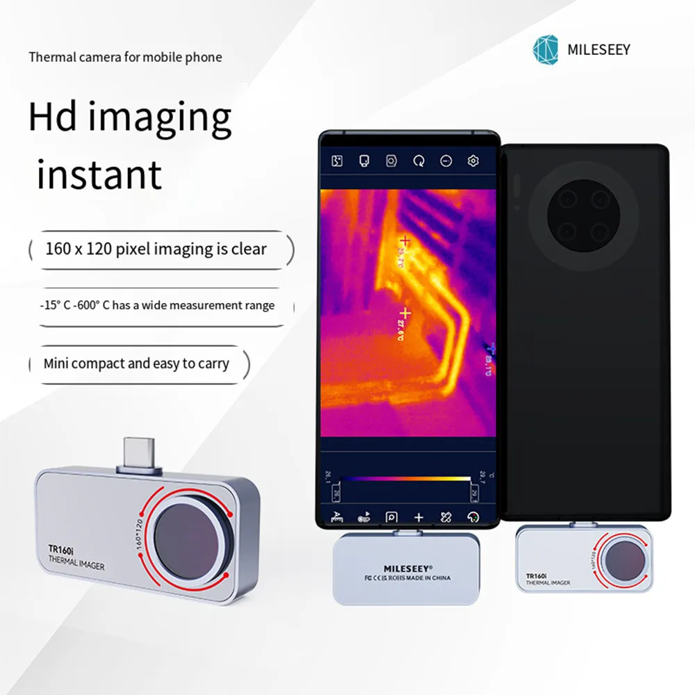 256x192 TR256i TR160i Mini Thermal Imaging Camera, Infrared Temperature ...