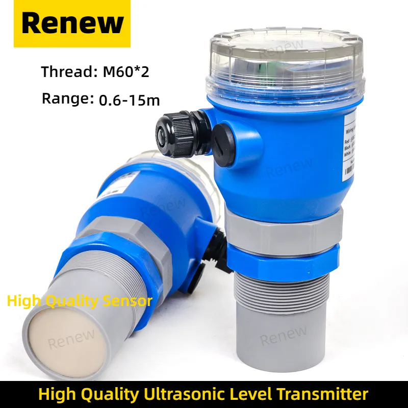 Ultrasonic Water Level Sensor - 10m & 30m Range, 4-20mA RS485 Relay ...