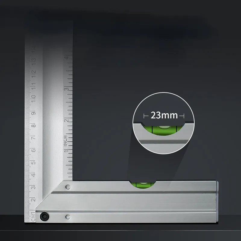 right angle ruler with level