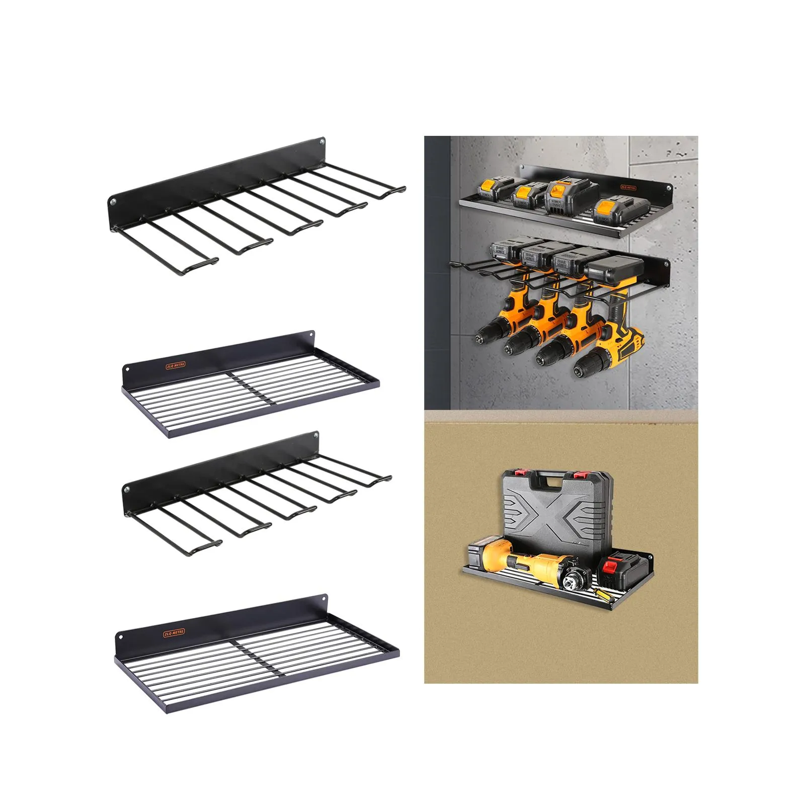 Garage Wall Mount Storage Rack, Versatile Steel Utility Rack for Tools ...