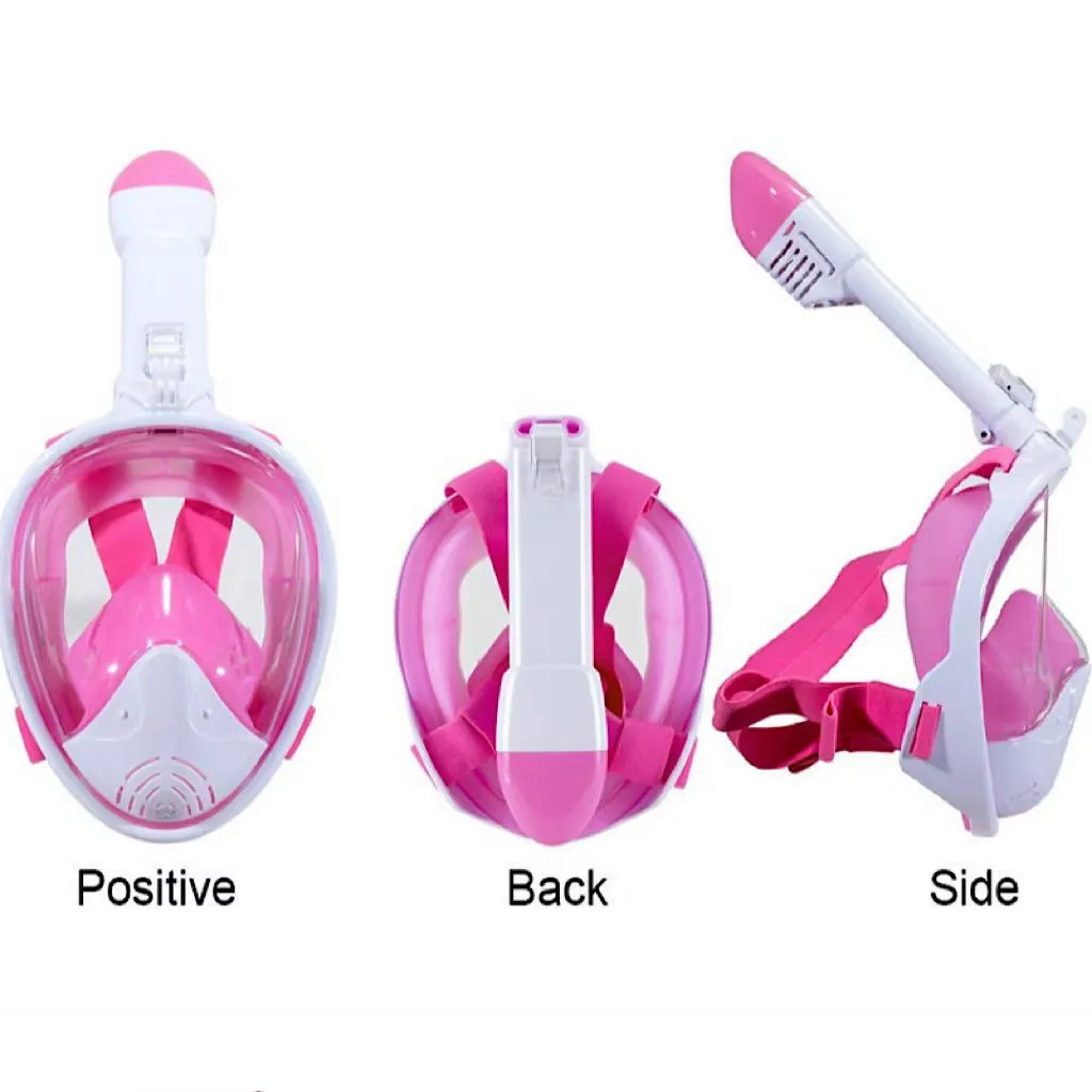 Foldable Full Face snorkeling mask and snorkel - 180° Panoramic, Leak ...