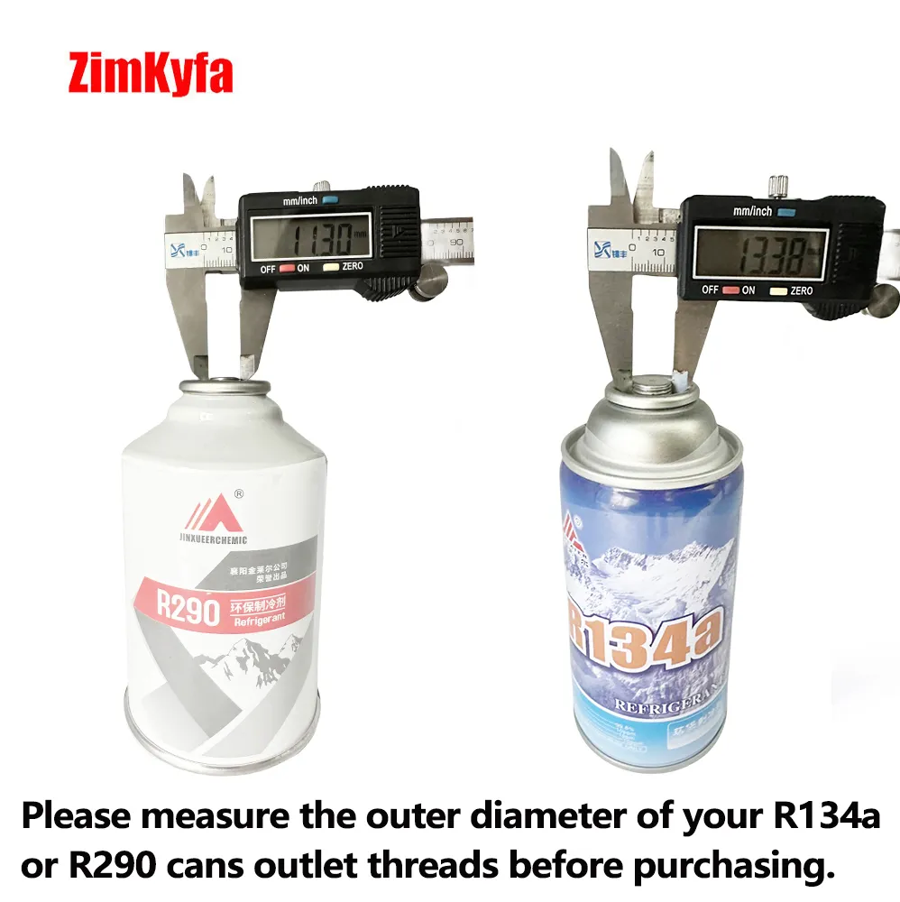 R134a Can Tap Valve, Gas Refill Adapter For R290, Puncture Style Bottle ...