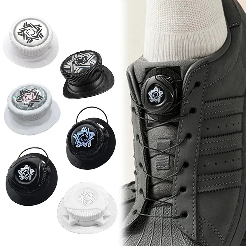 No Tie Shoelaces: Rotating Buckle Elastic Shoe Laces, Quick Lock Round ...