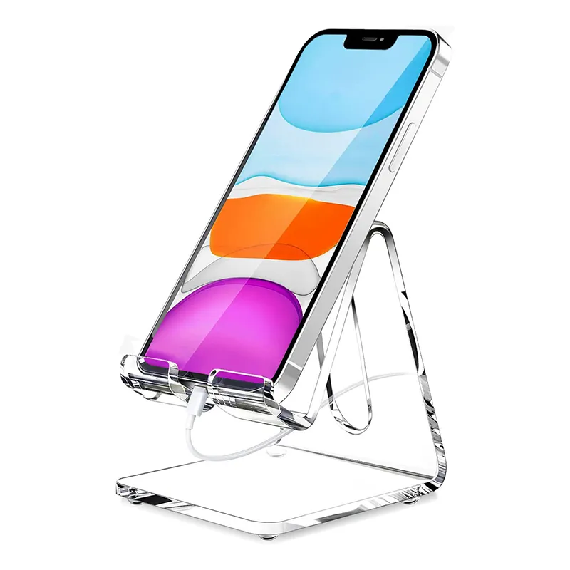 Clear Acrylic Cell Phone 2025 Stand Desk Dock Holder For Smartphone ...