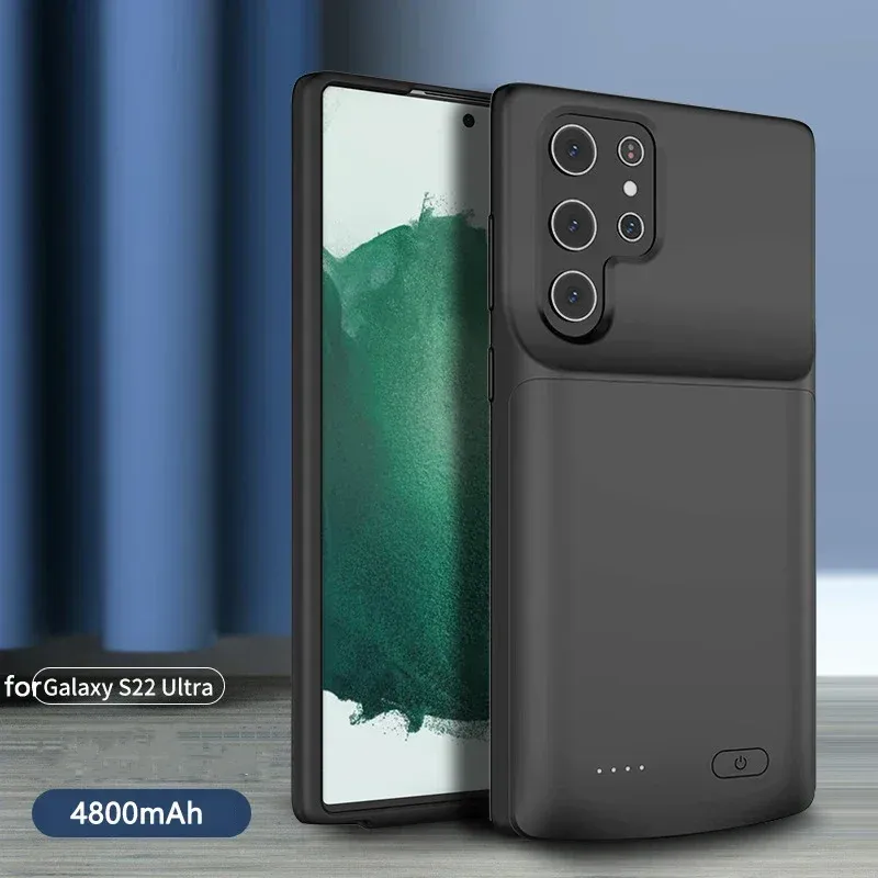 Upgraded6000mAh Magnetic Wireless Battery Case with Kickstand for ...