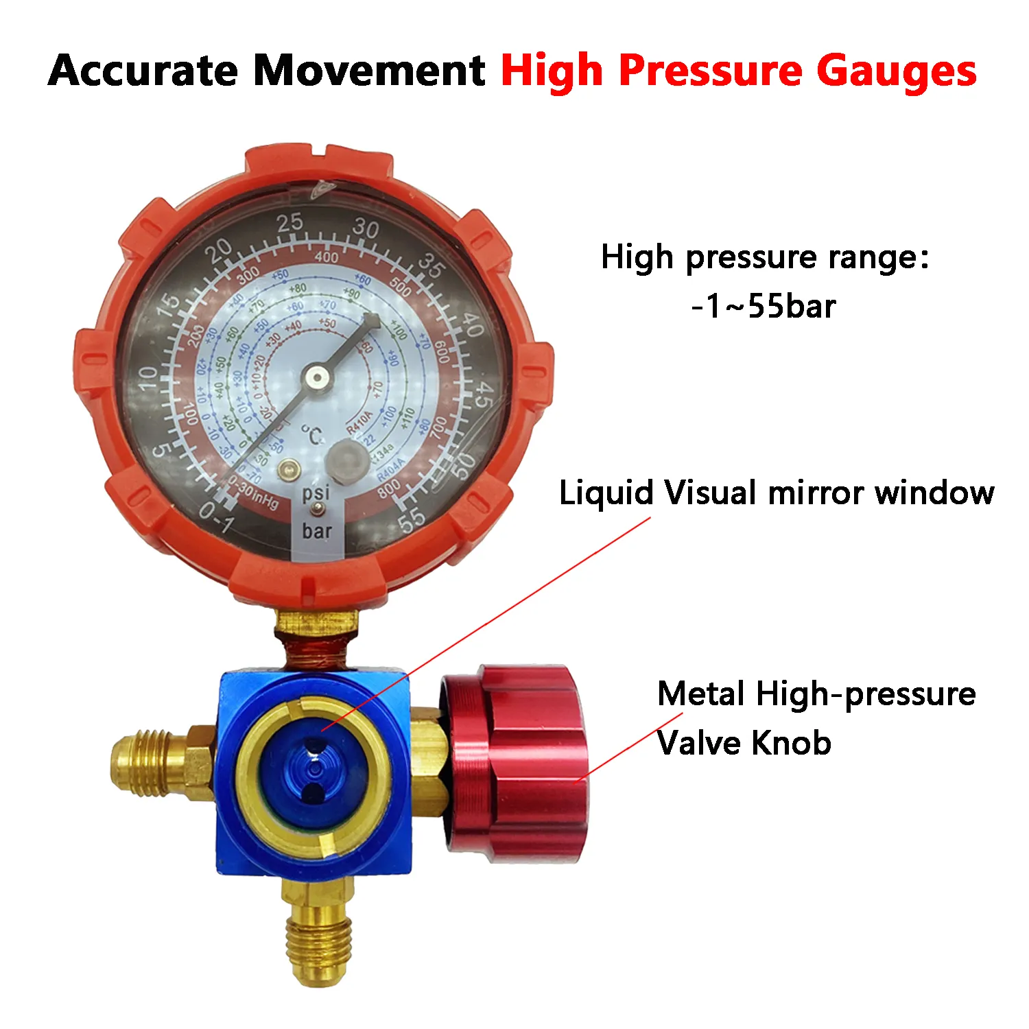 R134a R22 Charging Gauges R134a & R22 AC Diagnostic Manifold Gauge Set ...
