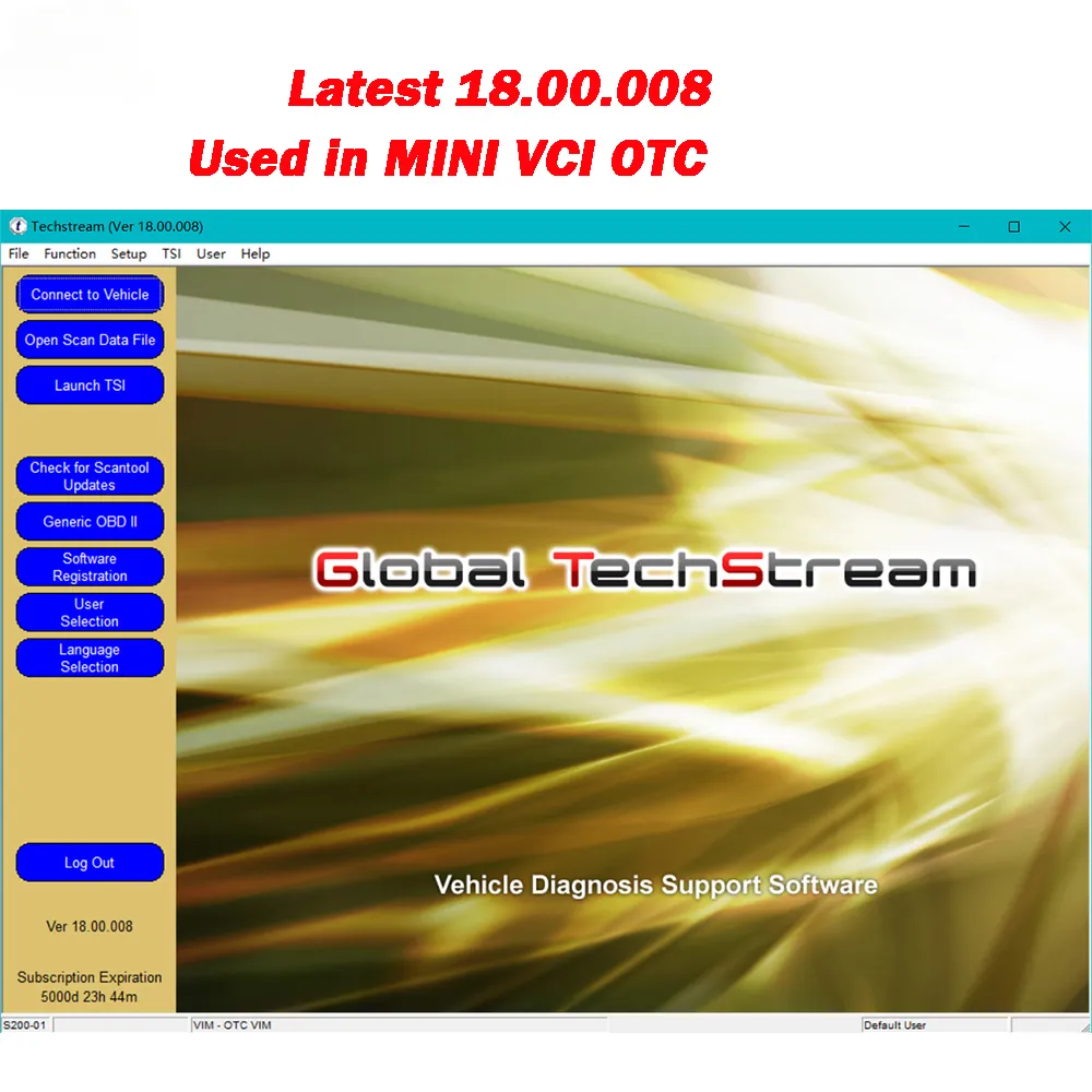 TOYOTA TIS Techstream 18.00.008 Diagnostic Cable J2534 Interface For ...