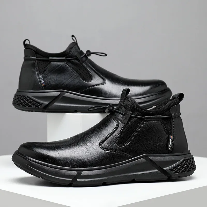 Waterproof Leather Work Boots: Indestructible, Non-Slip Safety Shoes ...