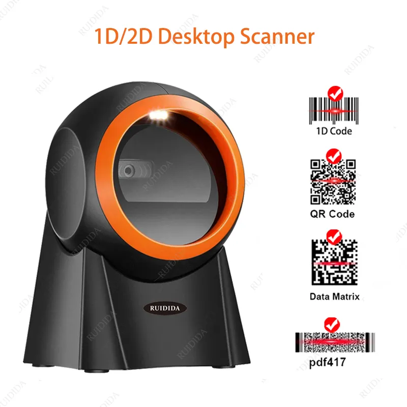 USB 2D Desktop qr photo scanner with Hands-Free Scanning ...