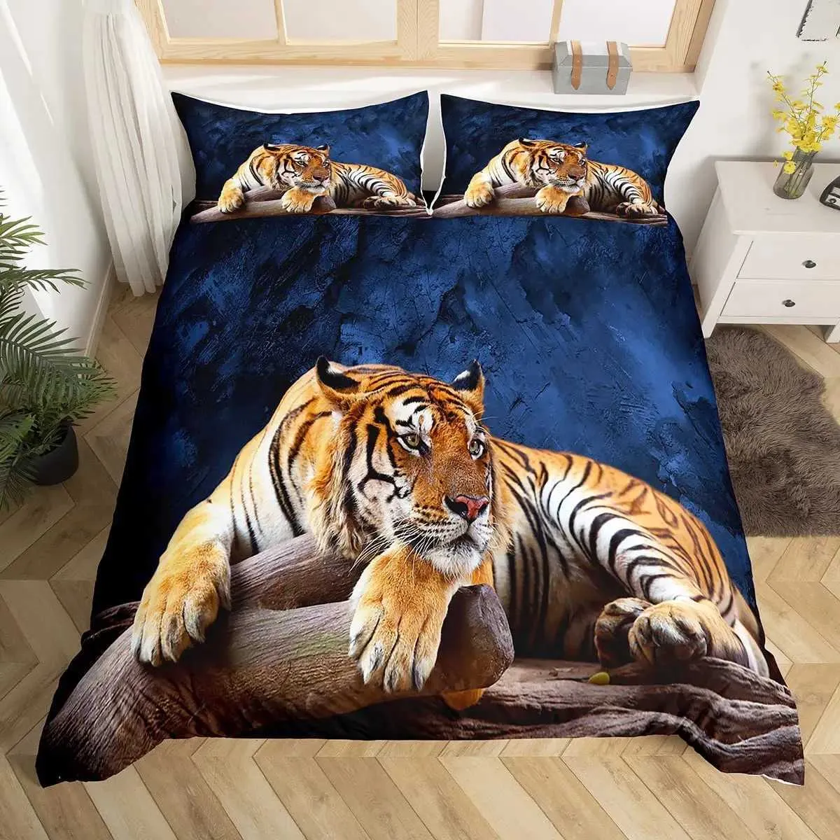 white tiger bedding