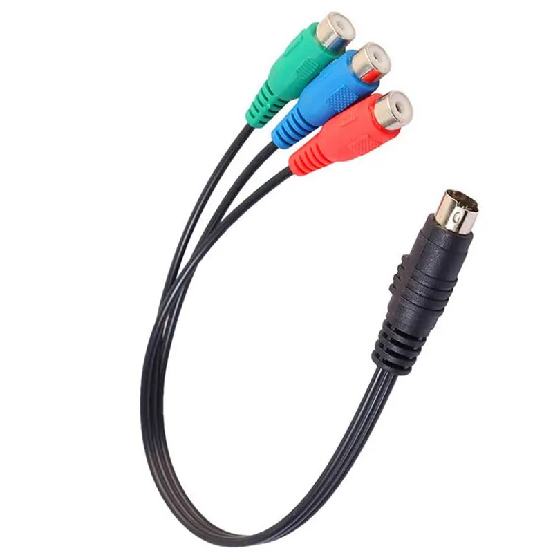 Upgraded 7-Pin S-Video Male to 3RCA Female AV Cable, Durable Set-Top ...