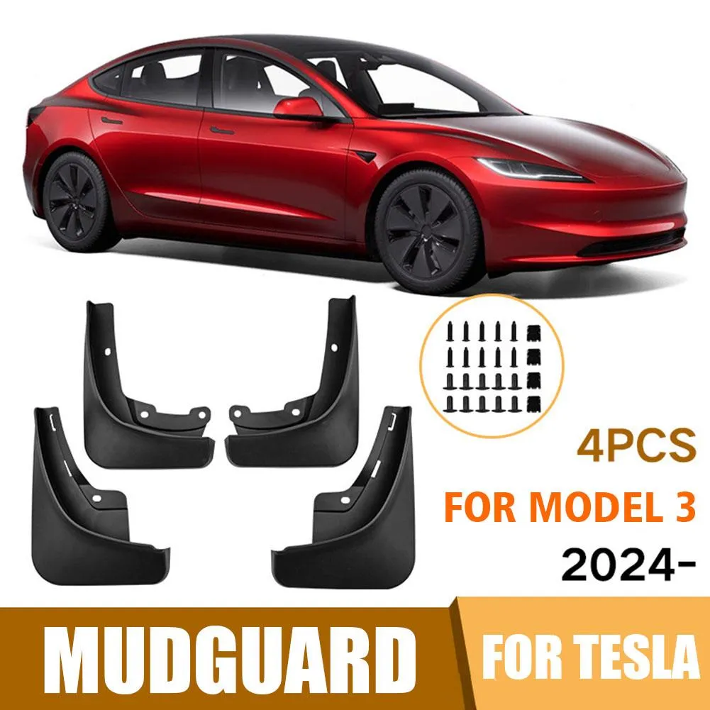 Tesla Model 3 Mud Guards - Splash Guards for Model 3 Highland 2016-2024 ...