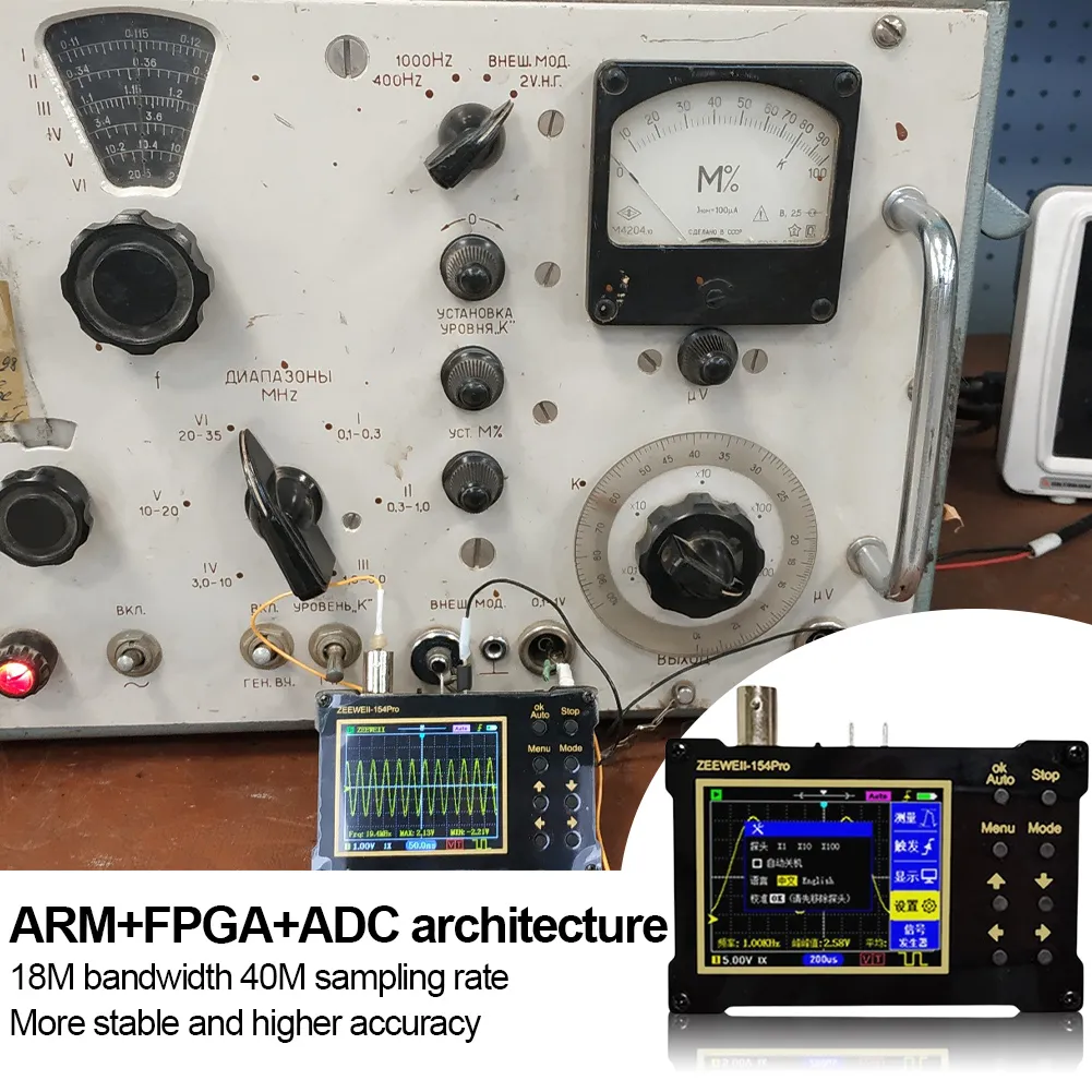 Handheld Digital Oscilloscope, 40MS/S Sampling Rate, 2.4 TFT LCD Screen ...