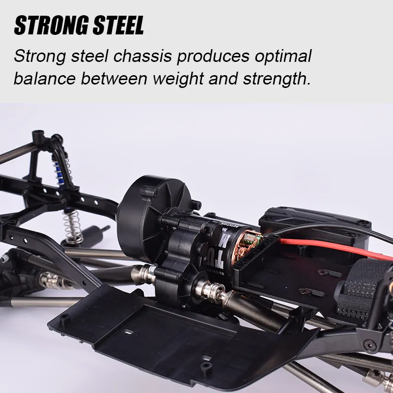 DIY Mounted Chassis Frame Wheelbase for 1/10 SCX10II 90046 90047 ...