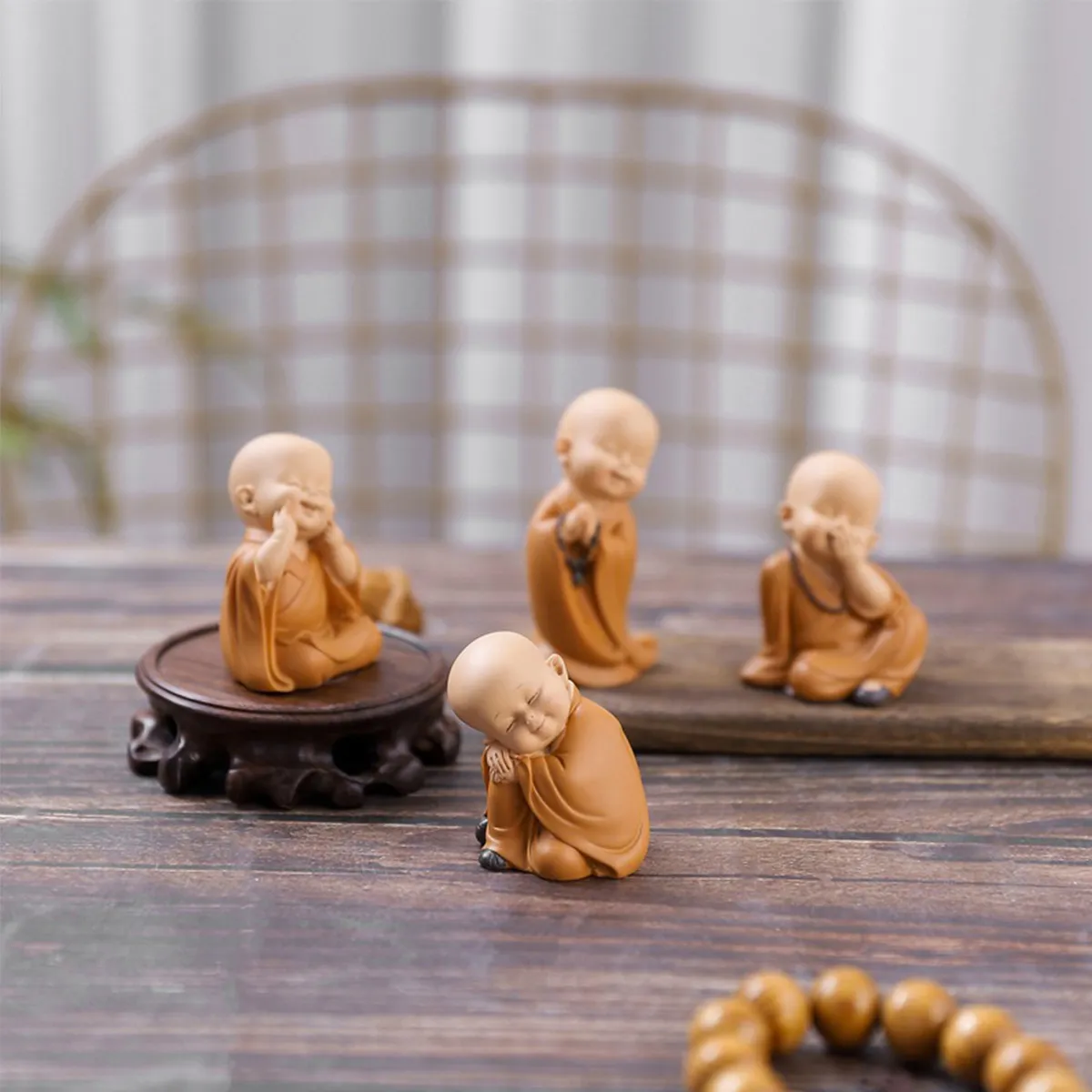 Little Monk Figurine Resin Mini Monk Statue Mini Monk Statue For ...