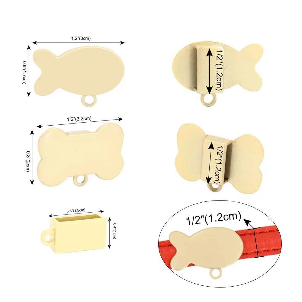 Engraved Pet ID Tag for Collars - Personalized Anti-Lost Nameplate for ...