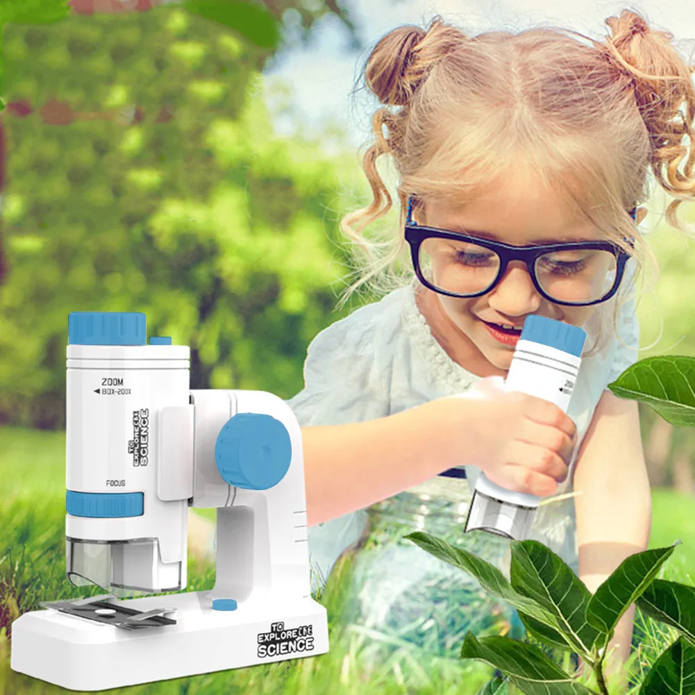 DHgate.com:80-200X Pocket Microscope, Handheld Portable Science Kit for ...