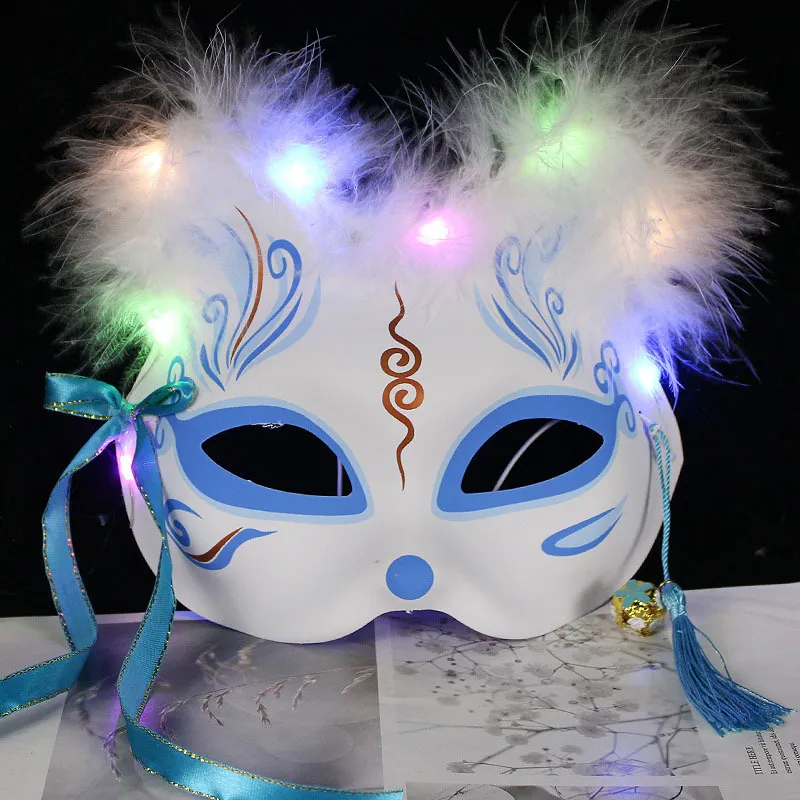 Anime Masquerade Masks DIY Anime Pulp Japanese Mask Half Face