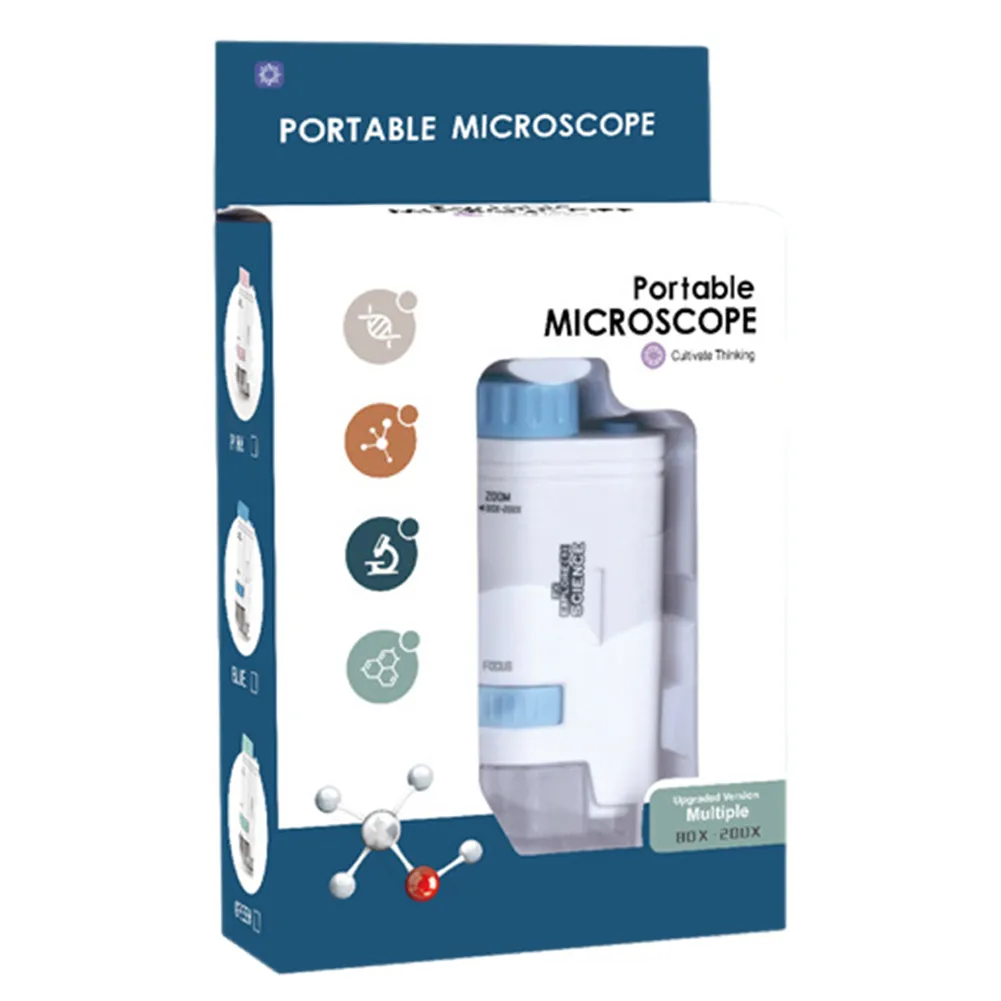 80 200X Handheld Mini Microscope With Base Kid Present Microscope ...