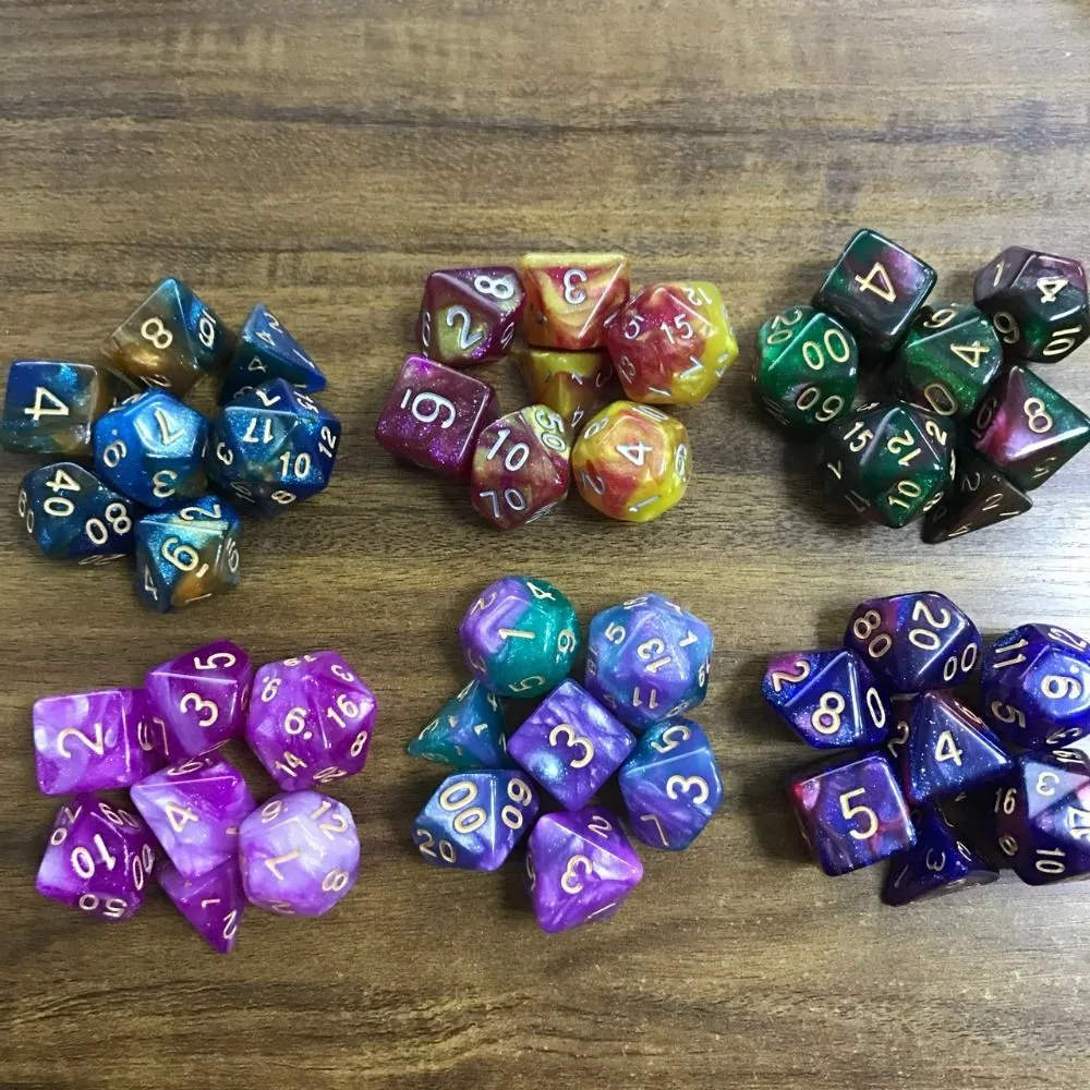 DHgate.com:Multifaceted Polyhedral Dice Set - 7 D4-D20 Colorful Gaming ...